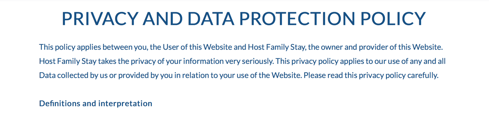 Privacy & Data Protection Policy